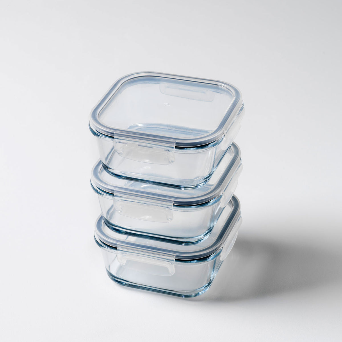 3 Piece Square Glass Food Storage Container Set – Franklin Lade