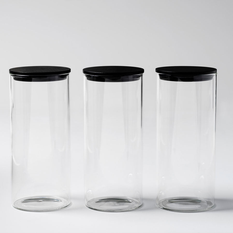 3 Piece Glass Jar Set with Lids - Medium – Franklin Lade