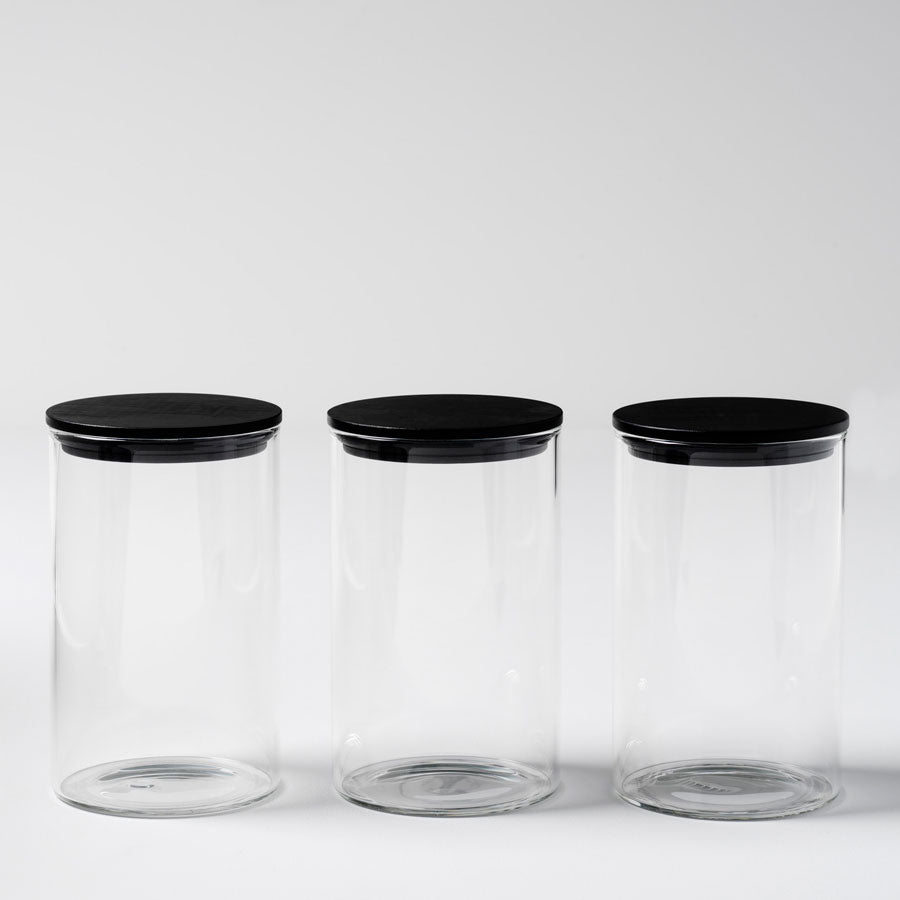 3 Piece Glass Jar Set with Lids - Small – Franklin Lade
